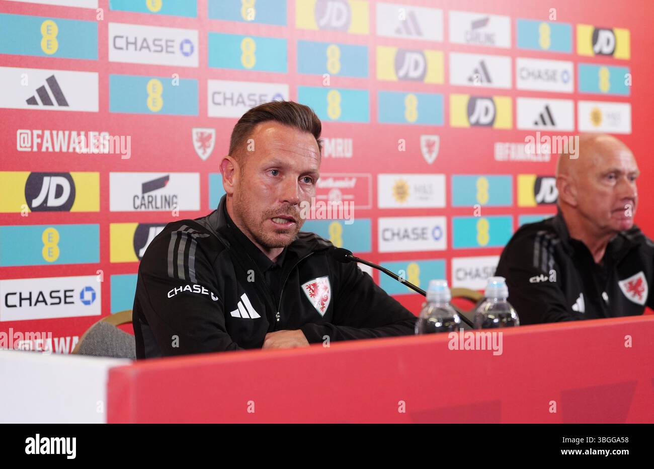 Wales head coach Craig Bellamy during a press conference at the Vale ...