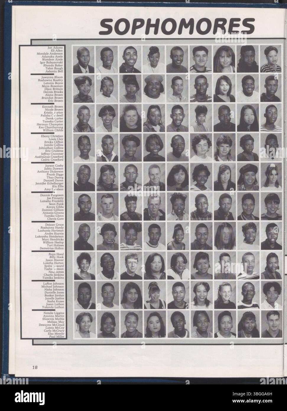 The 1995 Eastmoor High School yearbook captures student portraits and ...