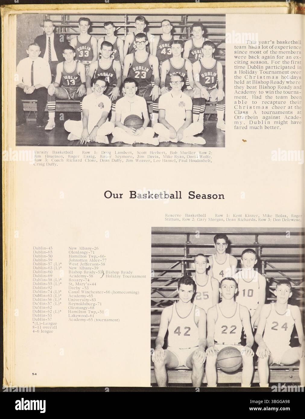 This page of the 1964 Shamrock yearbook highlights Dublin High School’s ...