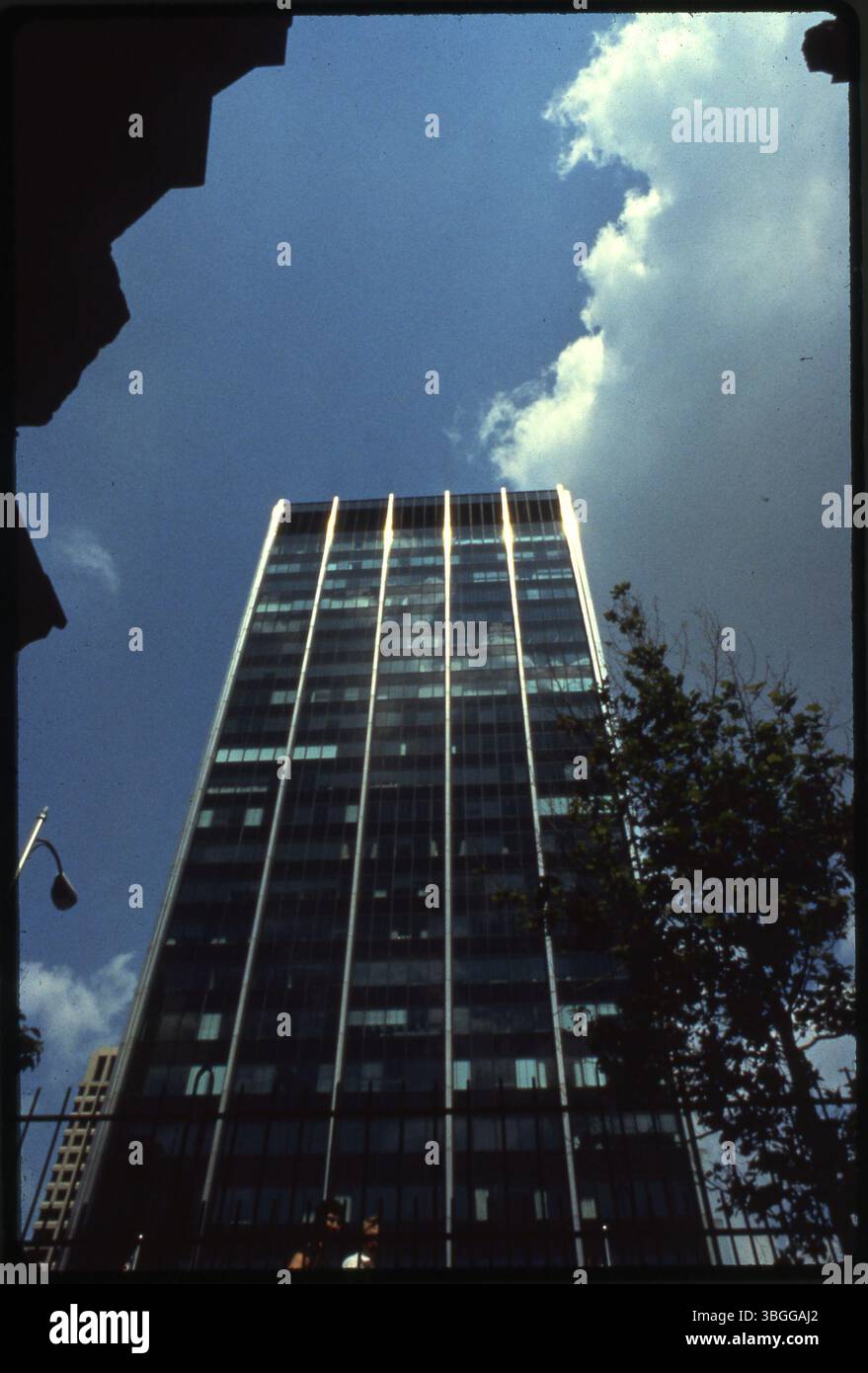 Color photograph of a side view of the Bank One building in Columbus ...