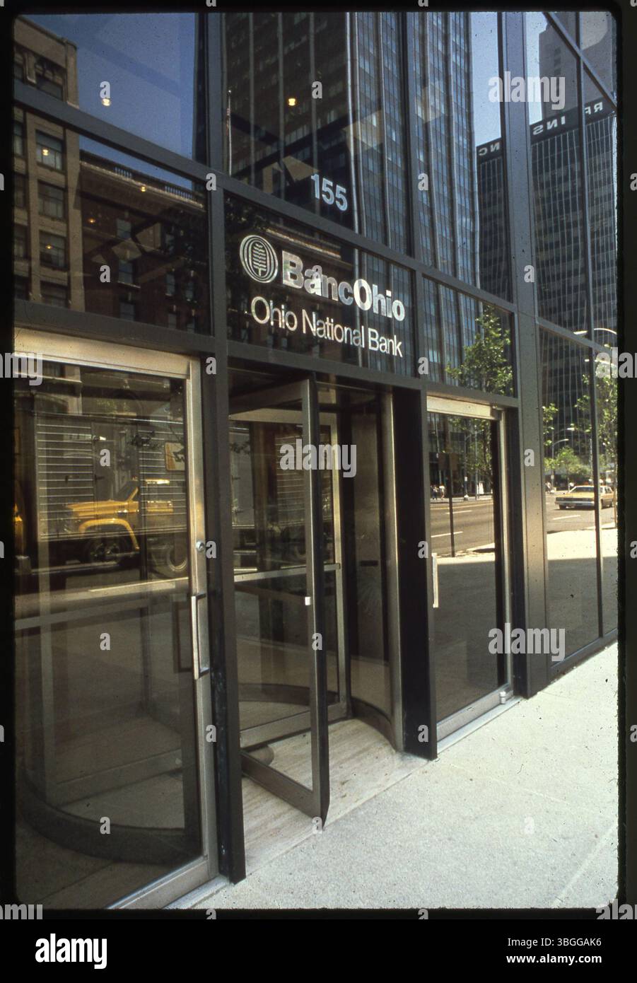 The revolving door entrance of BancOhio National Bank at 155 East Broad ...