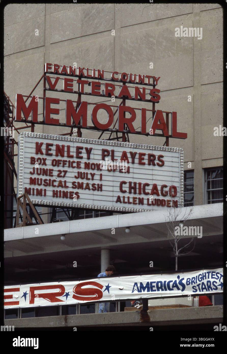 The Franklin County Veterans Memorial Hall, completed in 1955, features ...