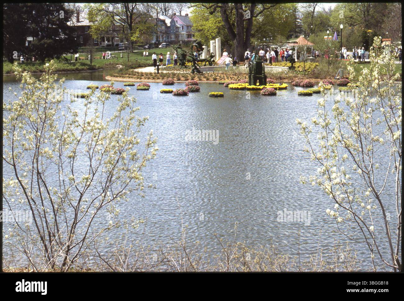 The Walt Disney display at Ameriflora '92 featured a floating topiary ...