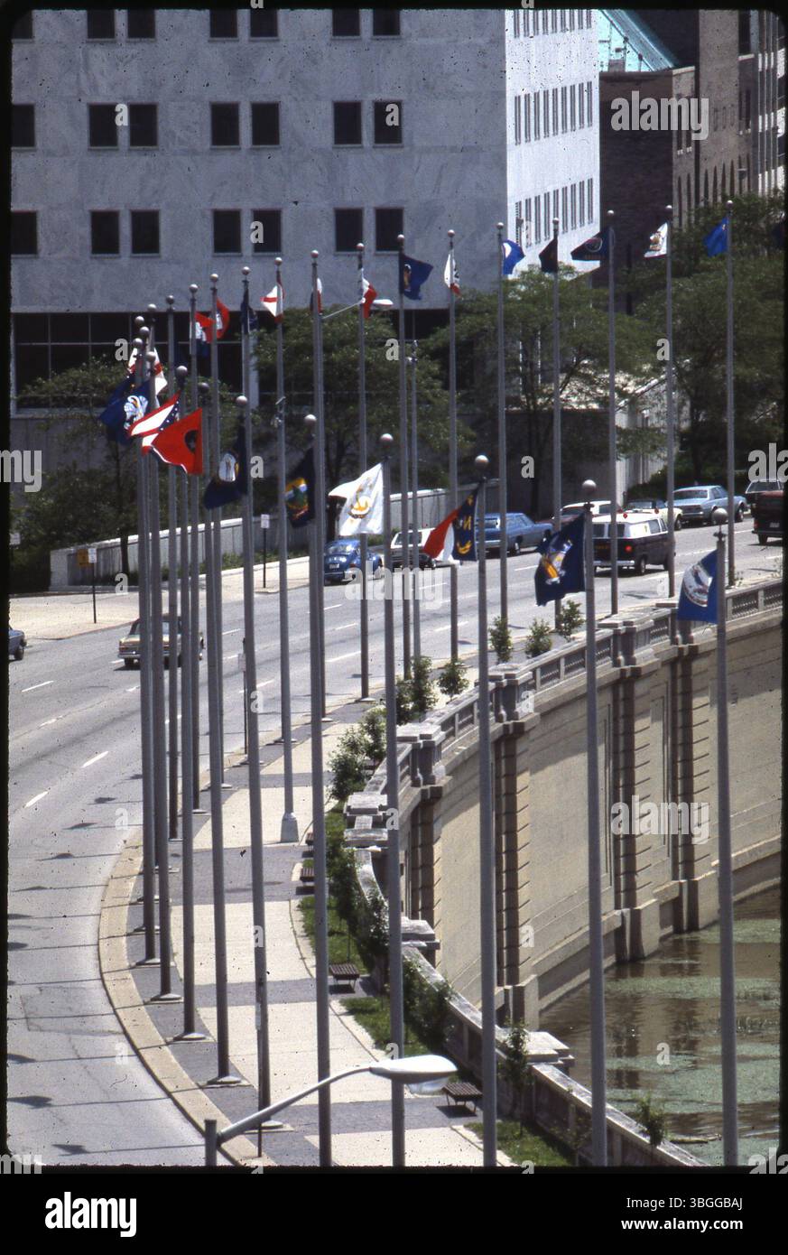 The Avenue of the Flags, along Civic Center Drive, was dedicated on ...