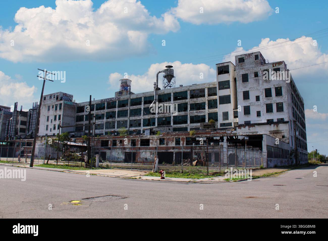 The abandoned Packard Plant in Detroit, Michigan, stands in decay with ...