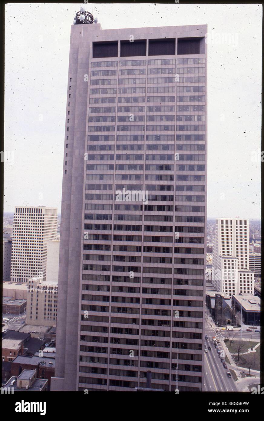 The James A. Rhodes State Office Tower, completed in 1975, stands 629 ...