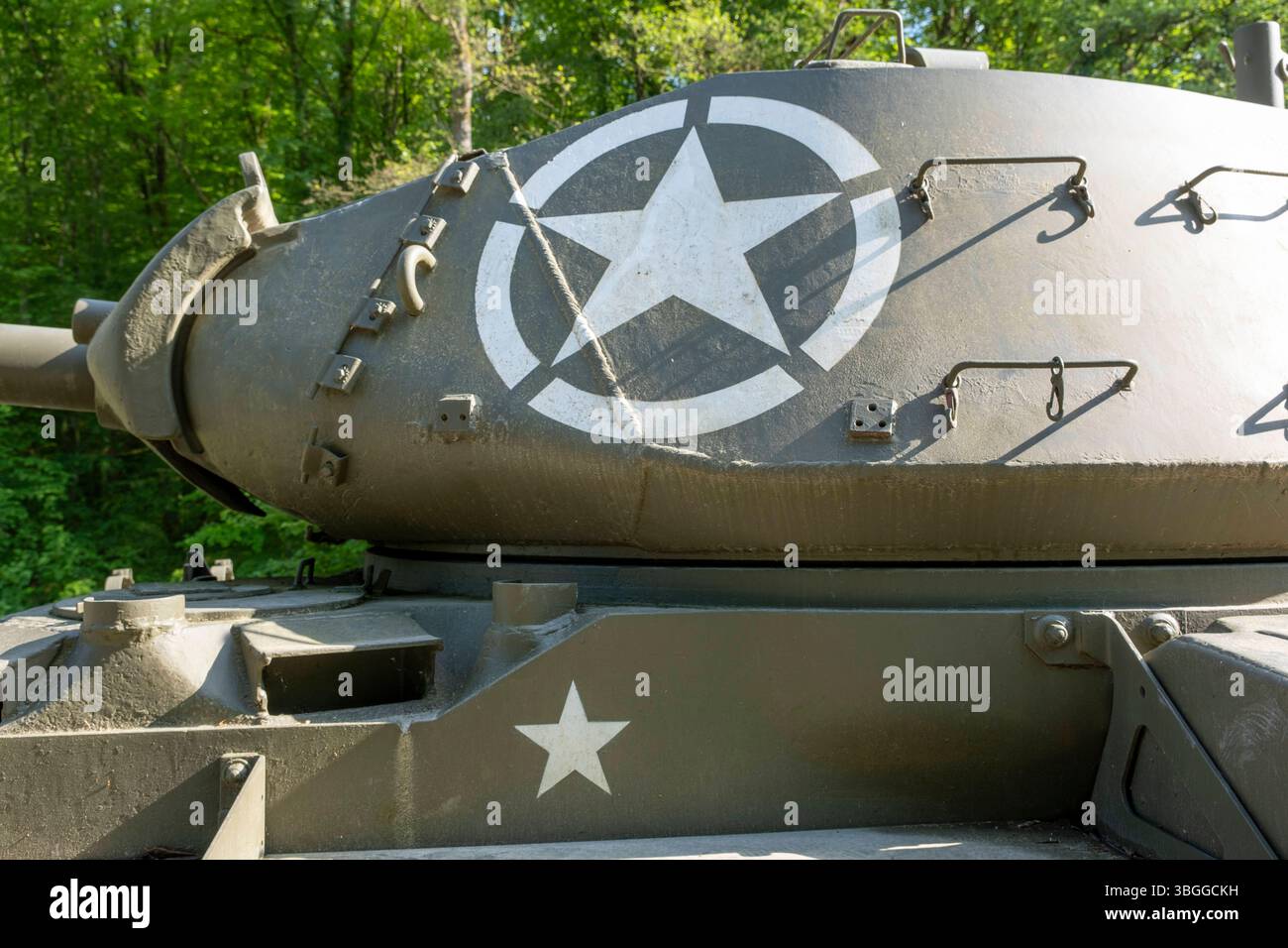 Stern auf einem US-amerikanischen Panzer Char M41 Walker Bulldog vor ...