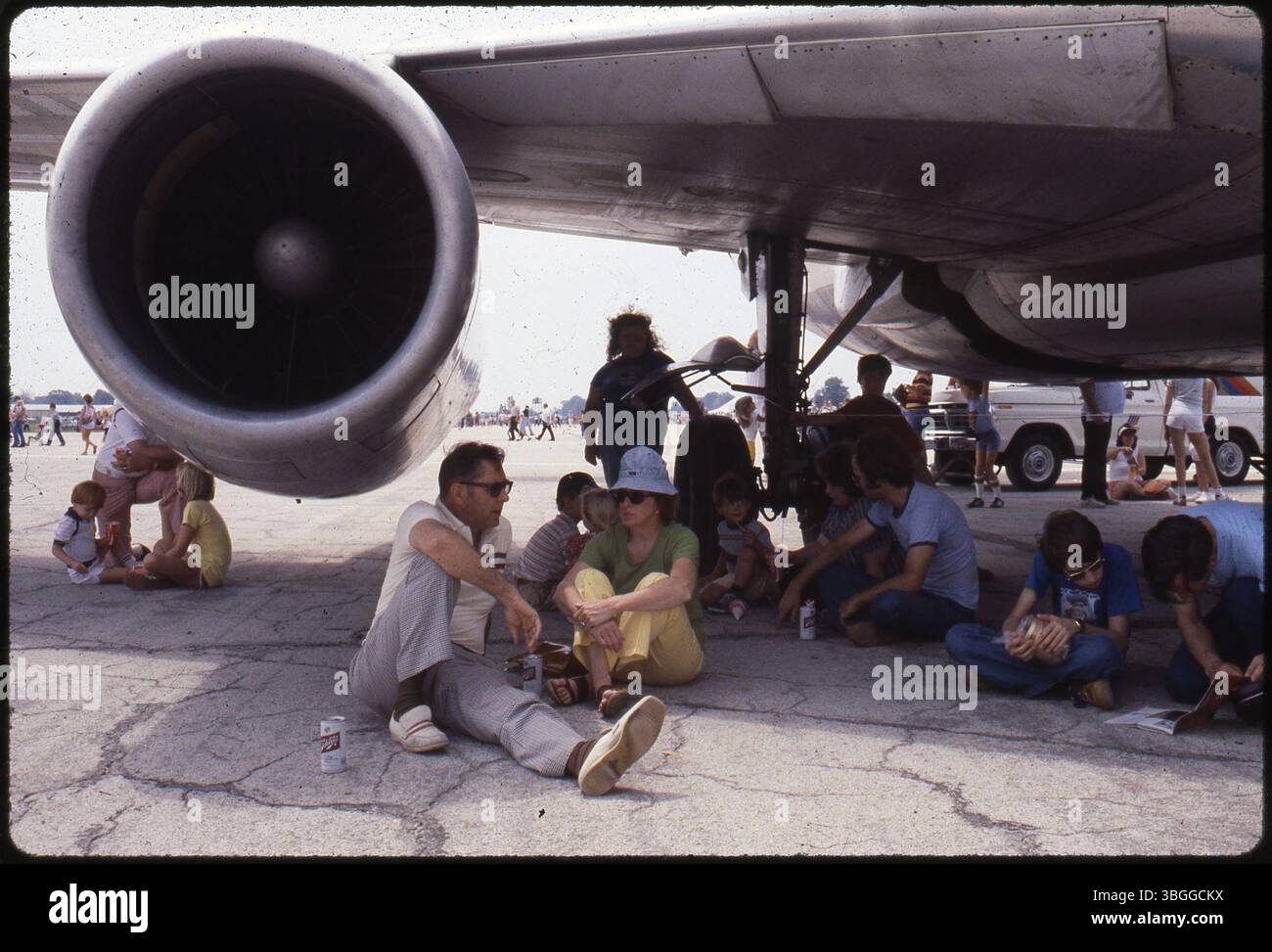 Attendees at the Rickenbacker Air Force Base Air Show take shelter ...