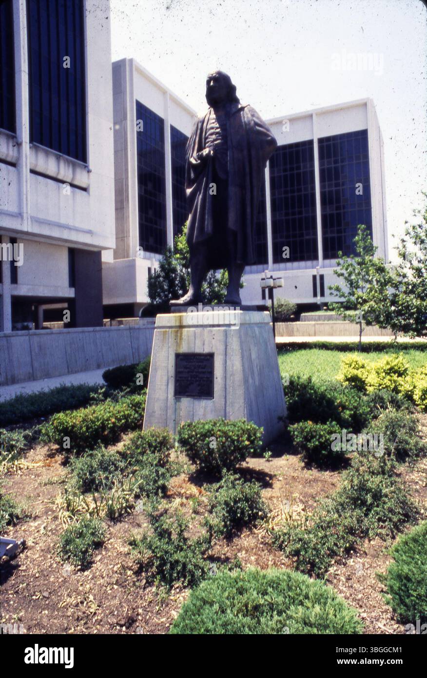 The Benjamin Franklin Statue at the Franklin County Courthouse, created ...