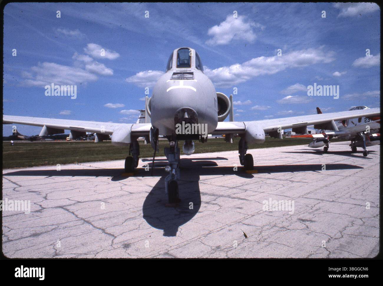 A Fairchild Republic A-10A Thunderbolt II aircraft displayed at an air ...