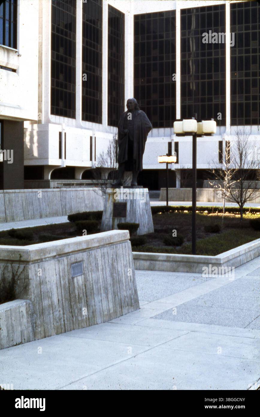 The Benjamin Franklin Statue, created by Dr. James P. Anderson, is ...