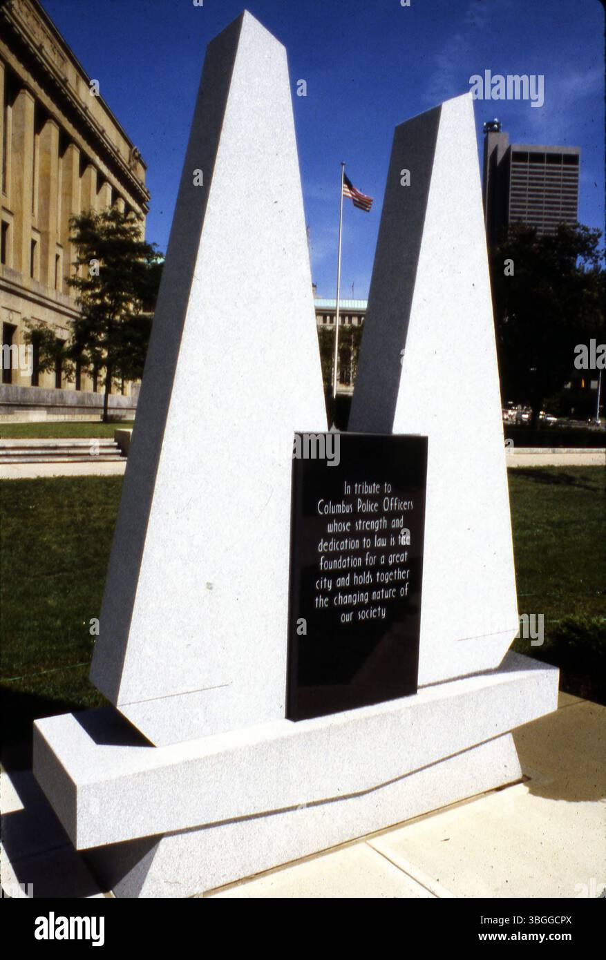 The Police Monument, located at Battelle Riverfront Park, honors ...