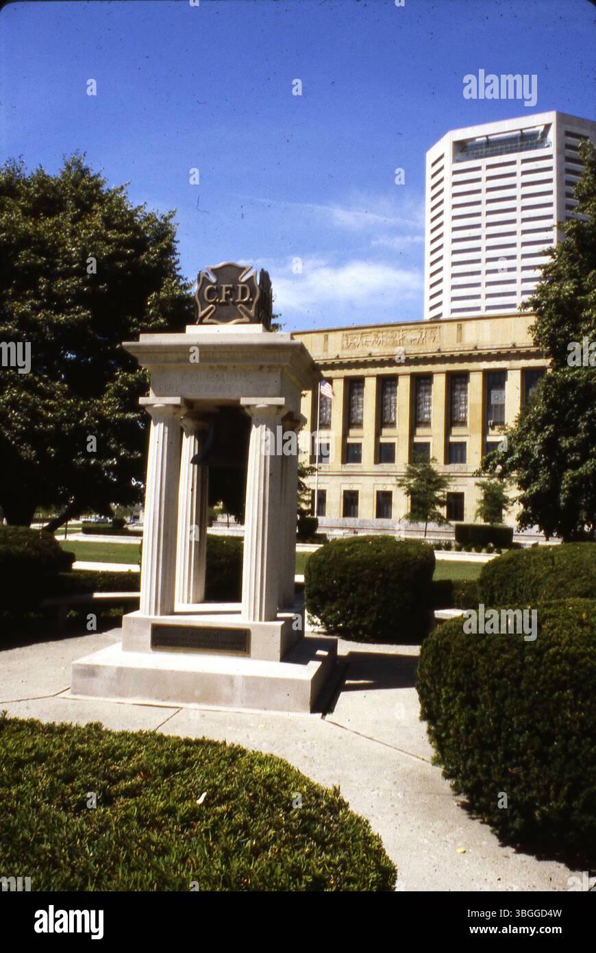 The Columbus Fire Department Memorial, dedicated on April 13, 1958 ...