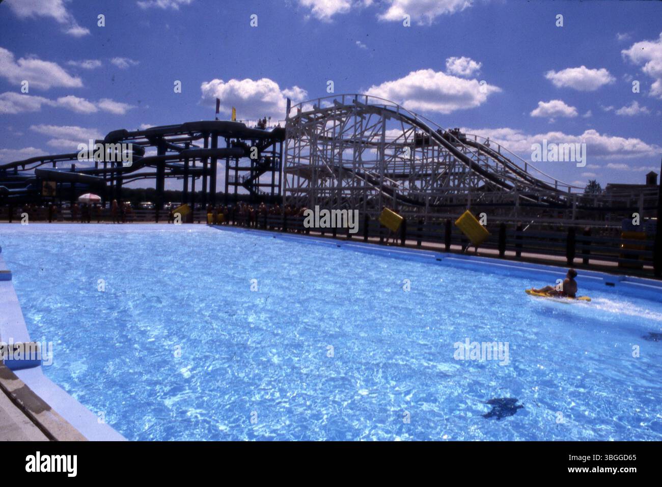 A view from the body slides pool at Wyandot Lake Amusement Park in ...