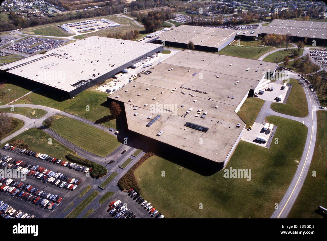 Aerial photograph from 1988 looking southeast at The Limited ...