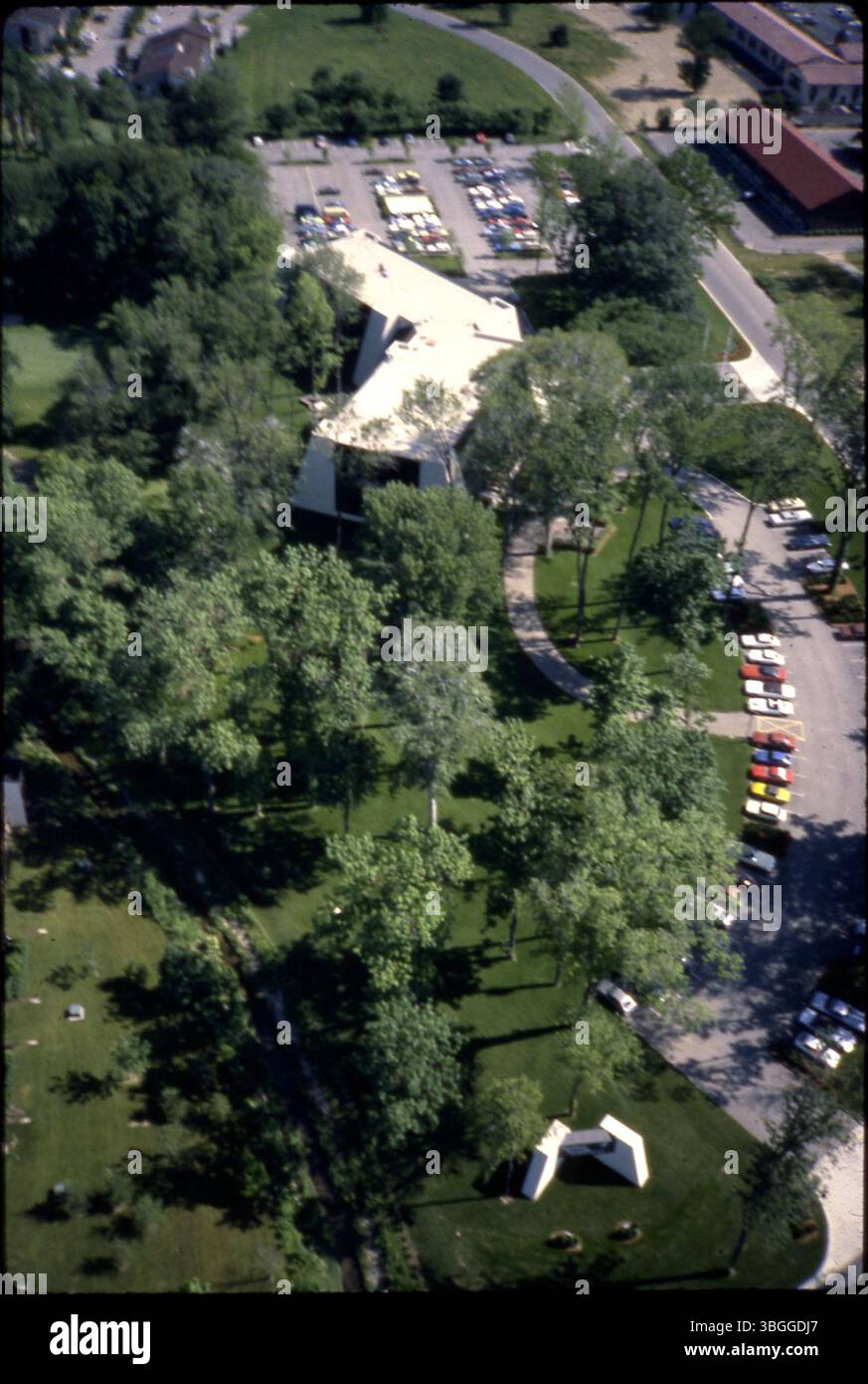 This aerial photograph from 1980 shows the National Revenue Corporation ...