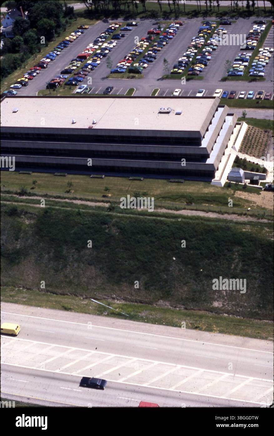 An aerial photograph from 1980 shows the Officescape 270 building at ...