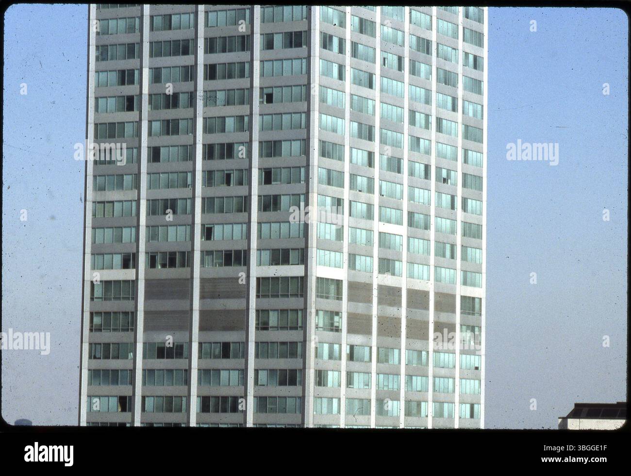 Detailed photograph of a section of the Borden Building, a 34-story ...