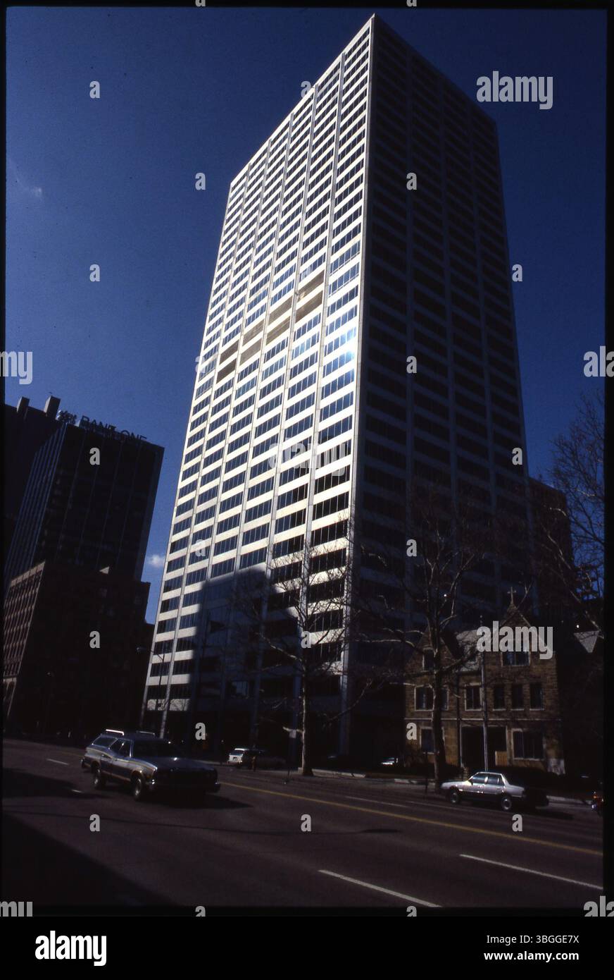 Photograph showing the Borden Building, a 34-story modern office ...