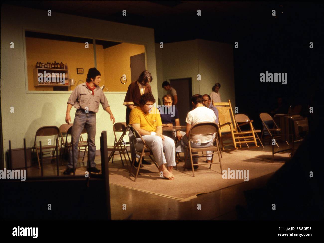 A 1991 tableau of Ken Kesey's 1962 novel, showing characters such as ...