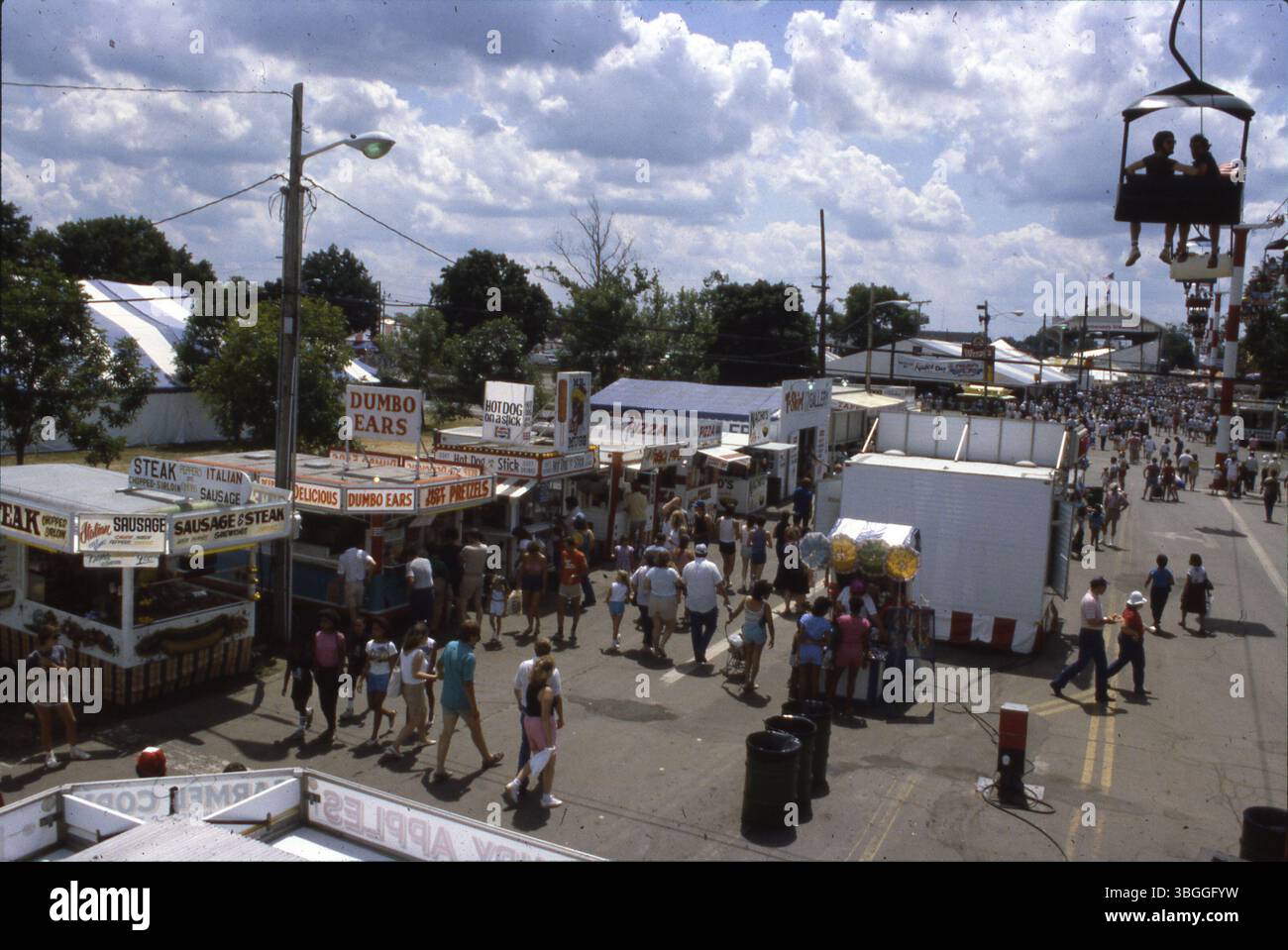 This photo, taken between 1986-1989, shows the Midway at the Ohio State ...