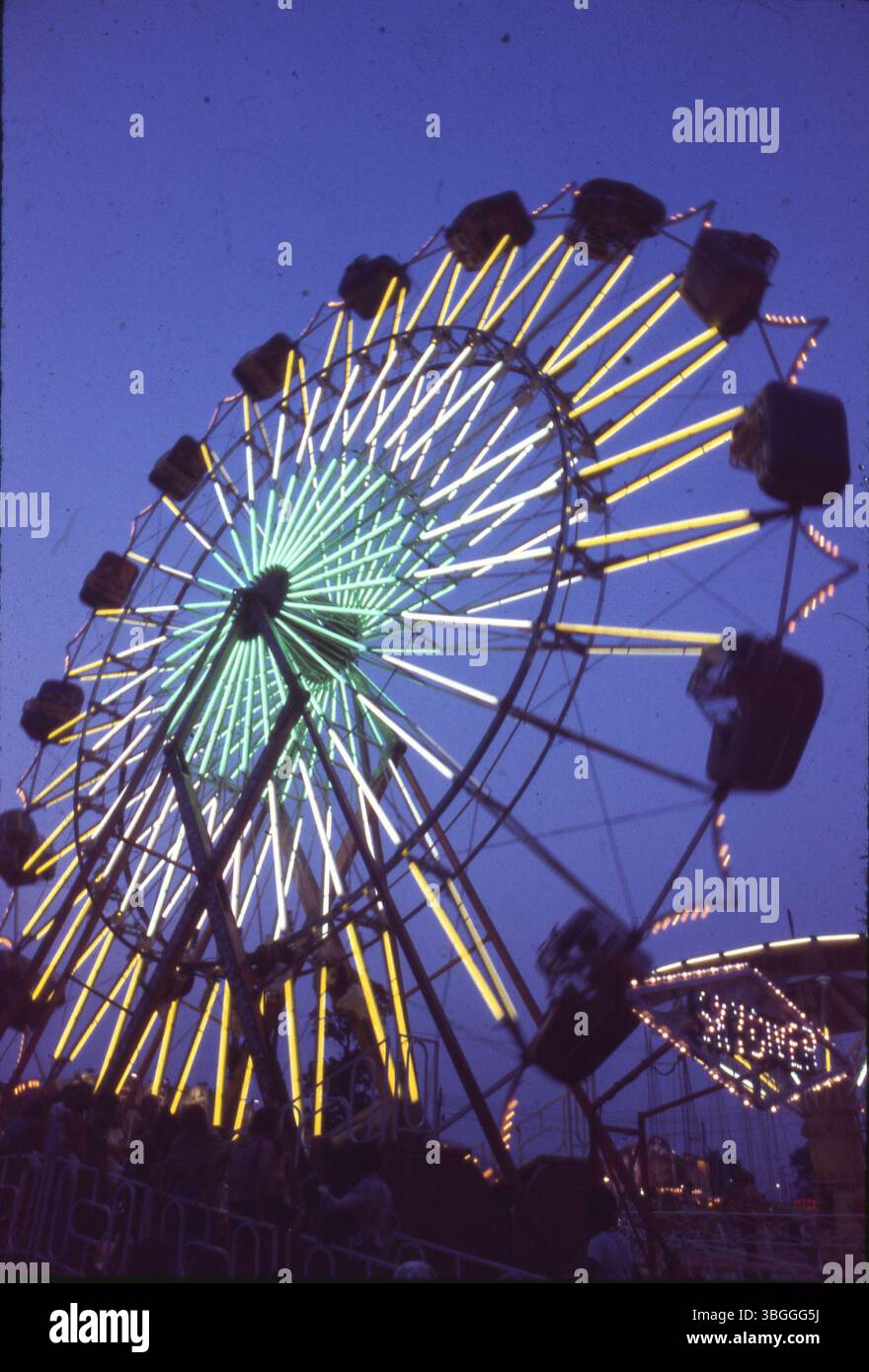 The Sky Diver ride at the Ohio State Fair is a Ferris wheel variant ...