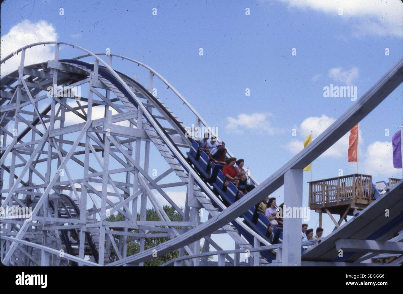 The Sea Dragon roller coaster at Wyandot Lake, an amusement park ...