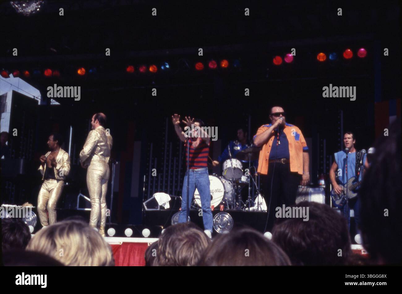 Sha Na Na, the popular rock and roll band, performs at the Ohio State ...