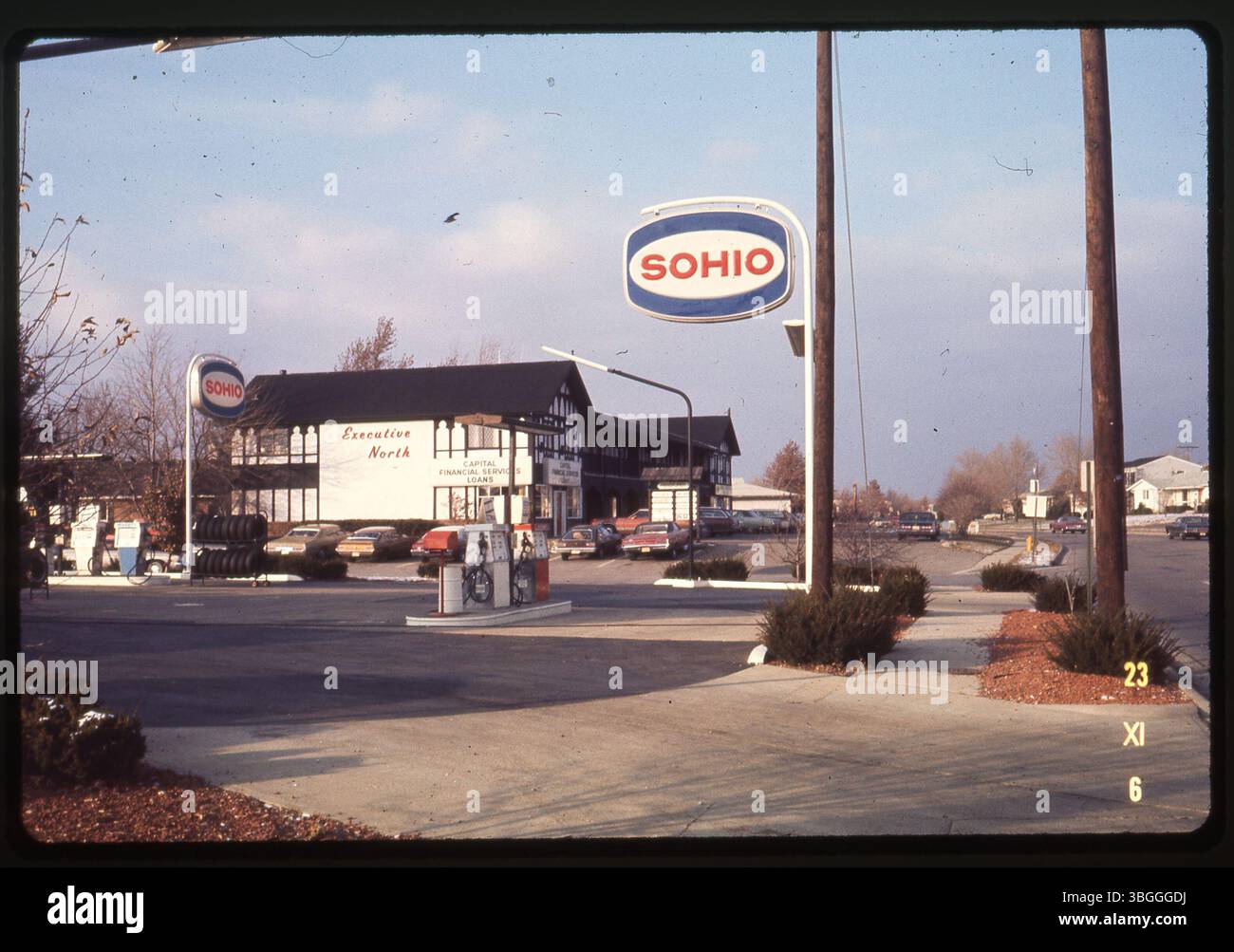 This November 23, 1976 photo shows the Sohio gas station located at the ...