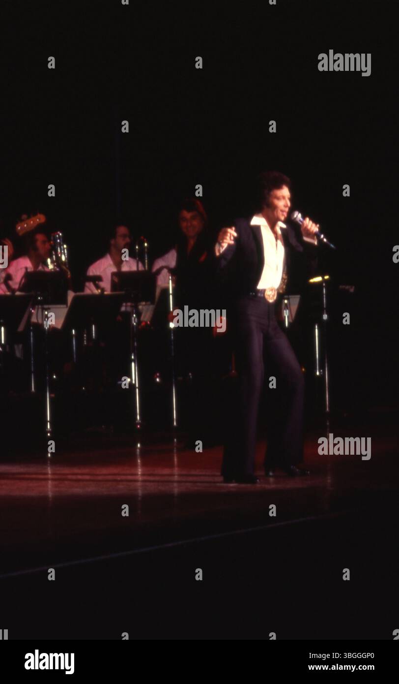 Welsh singer Tom Jones performed at the Palace Theatre in May 1980 ...