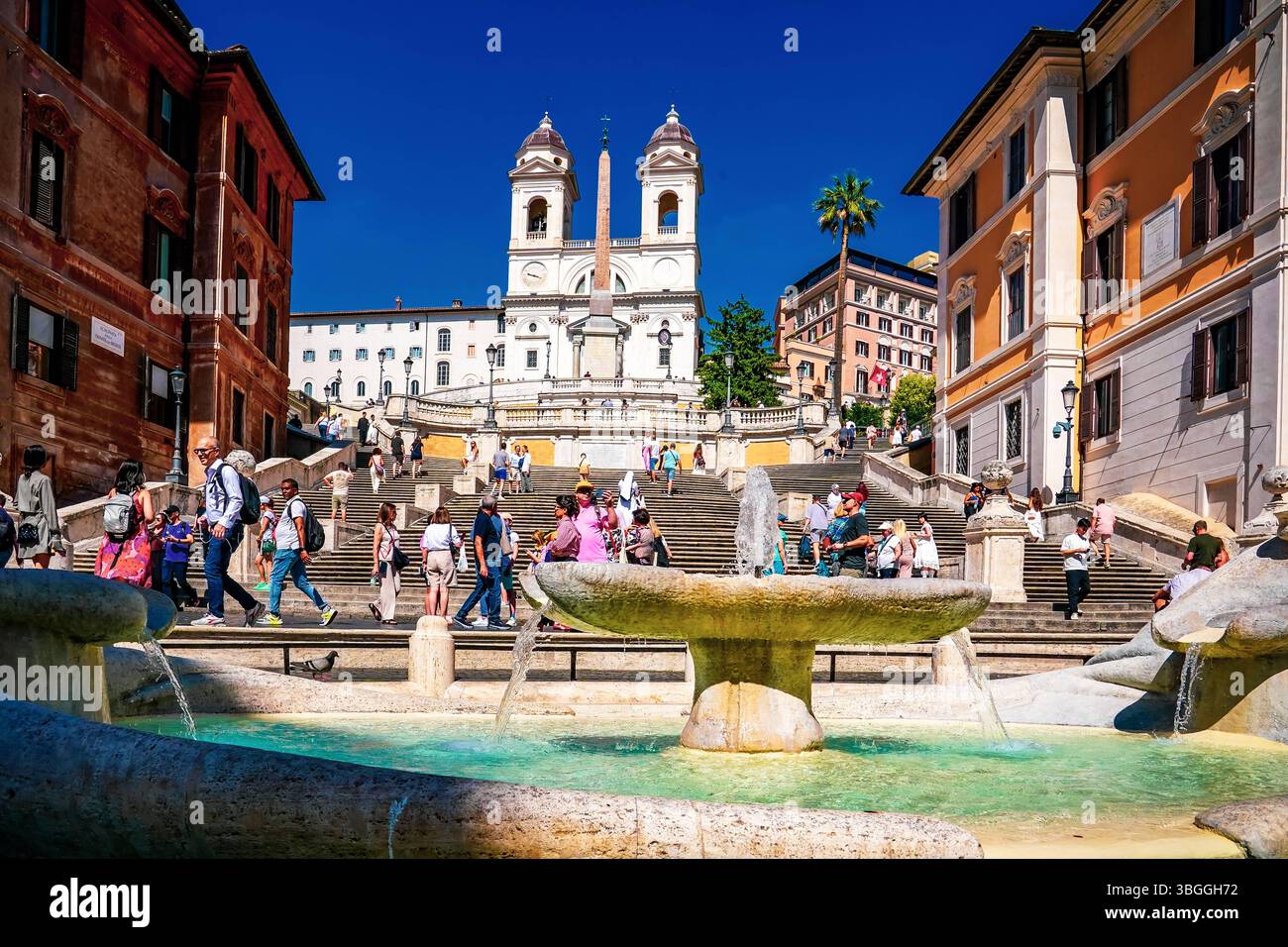 Spanische Treppe, Piazza di Spagna, Rom, Italien, Europa, Barcaccia ...