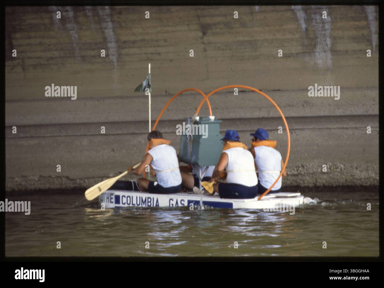 The 'Classical Gas' raft, entered by Columbia Gas, competes in the ...