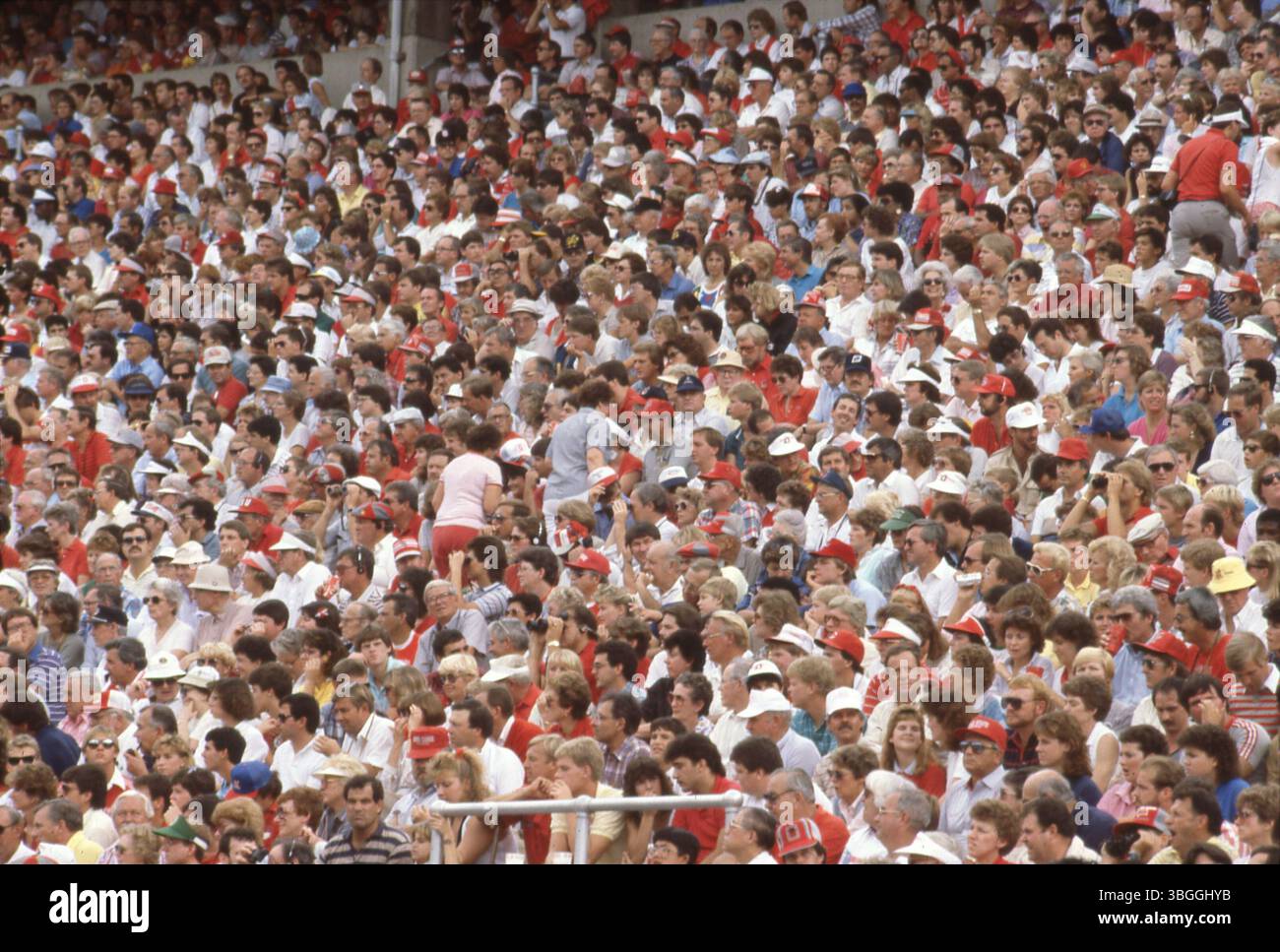Ohio State Buckeyes supporters fill Ohio Stadium around 1986, many ...