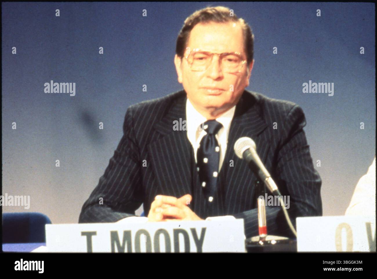 Mayor Tom Moody of Columbus is seen seated during a panel discussion ...