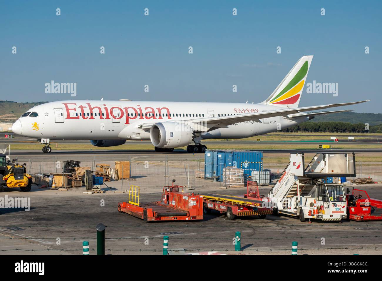 Ethiopian Airlines Boeing 787 8 long-haul airliner at Madrid Barajas ...