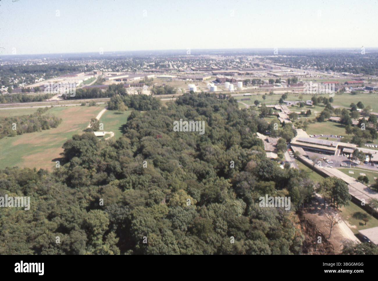 In this 1981 aerial photo, the Ohio School for the Deaf campus is ...