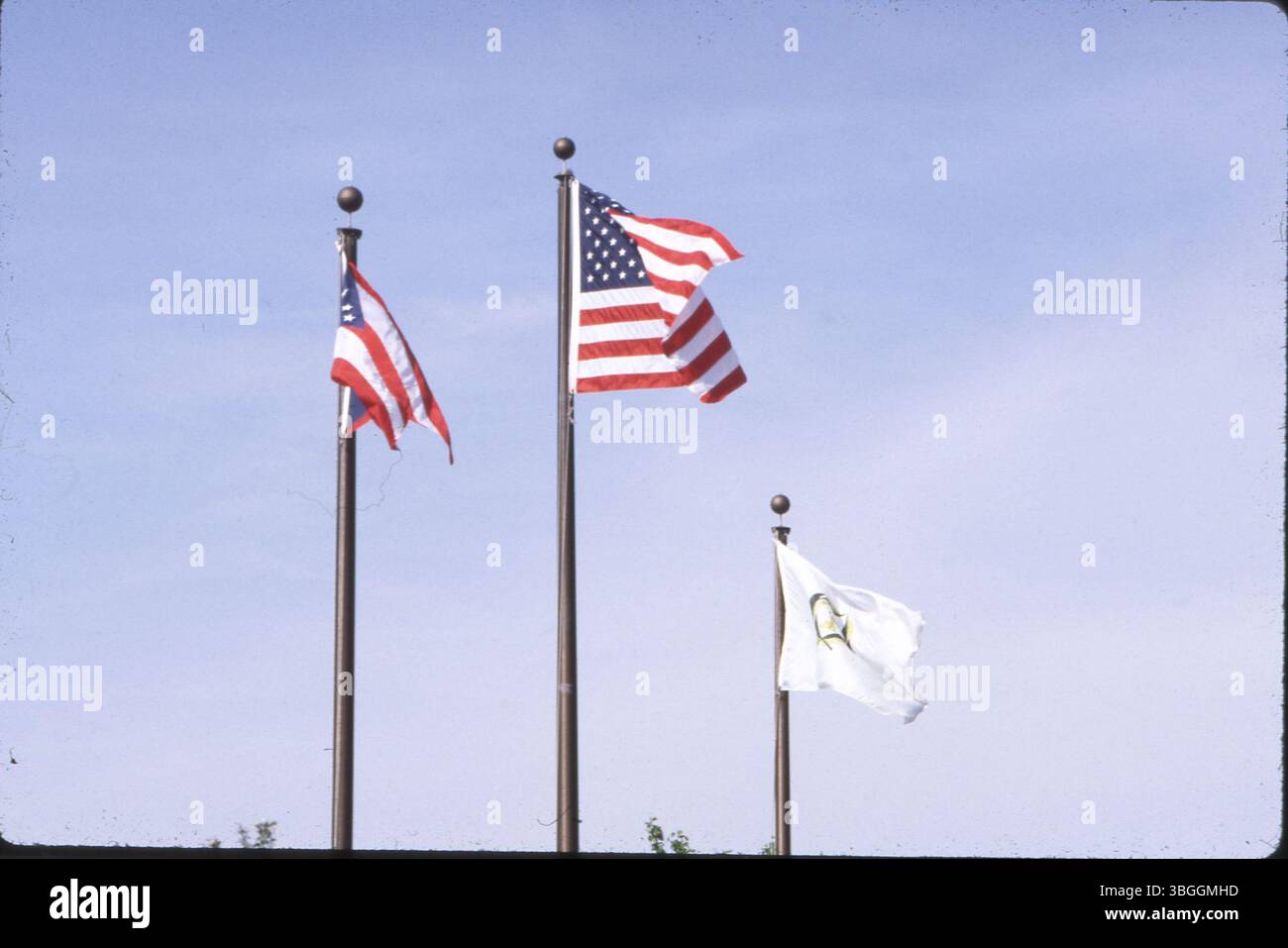Flags displayed at the Memorial Tournament in 1984 at Muirfield Village ...
