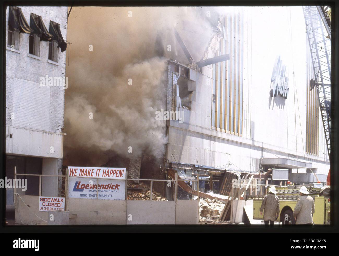 On April 23, 1986, smoke pours from Halle's Department Store in ...