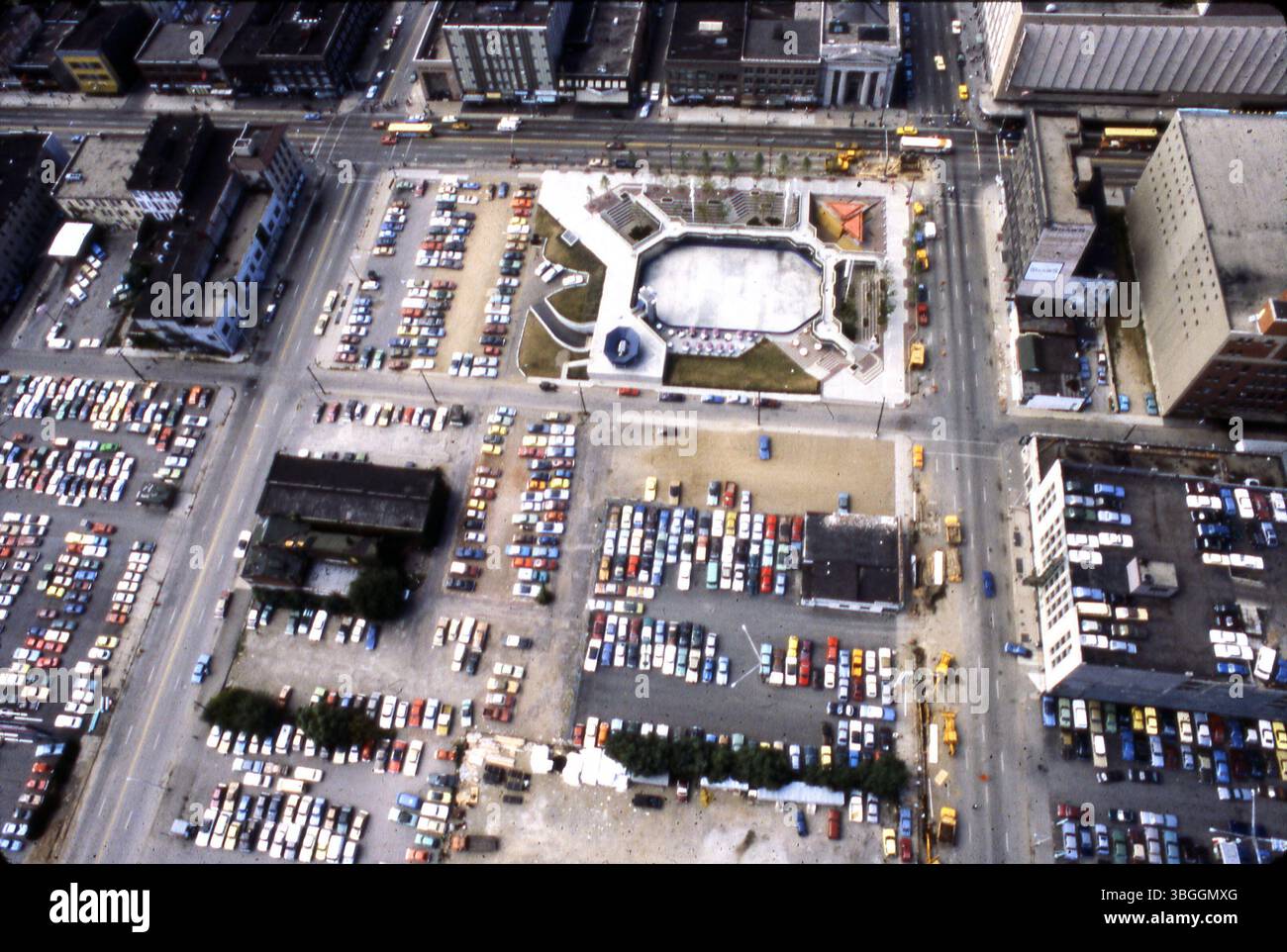 An aerial view of Capitol South in downtown Columbus, showing the area ...