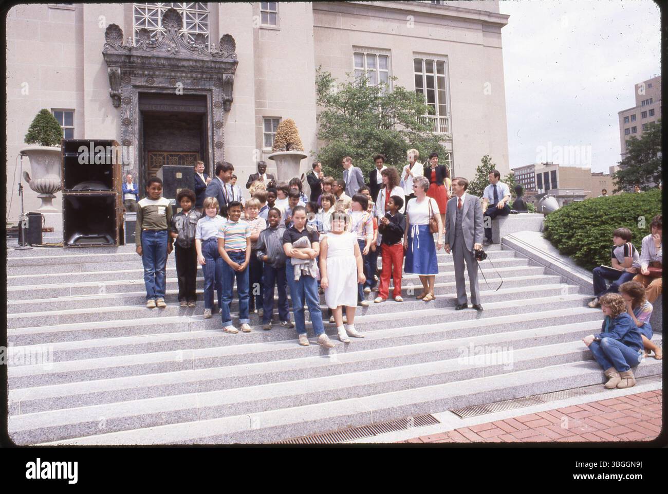 Mayor Dana 'Buck' Rinehart is pictured in 1984 with a group of children ...