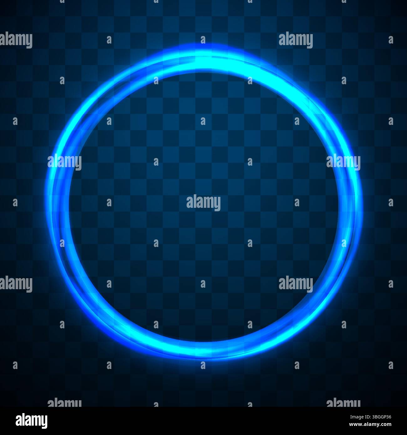 Blue neon circle border background hi-res stock photography and images ...