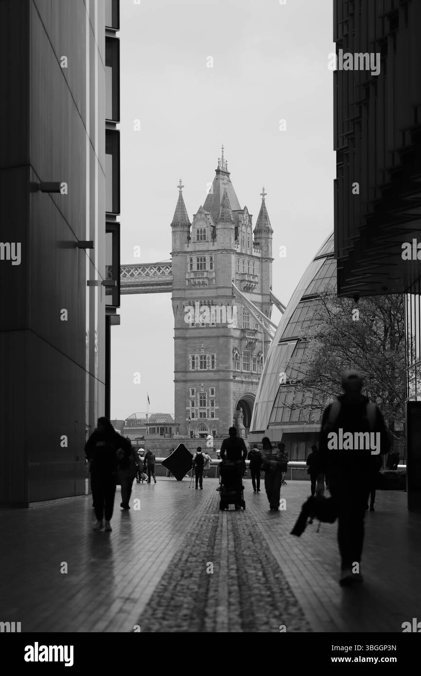 Foggy landscape in urban life Black and White Stock Photos & Images - Alamy