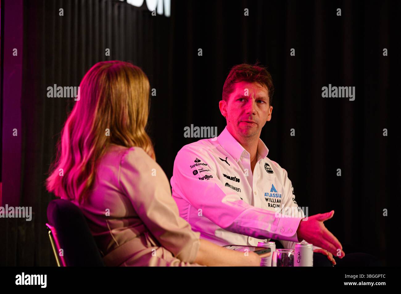 London, England, June 05, 2025. Jillian Wolf and James Vowles, Team ...