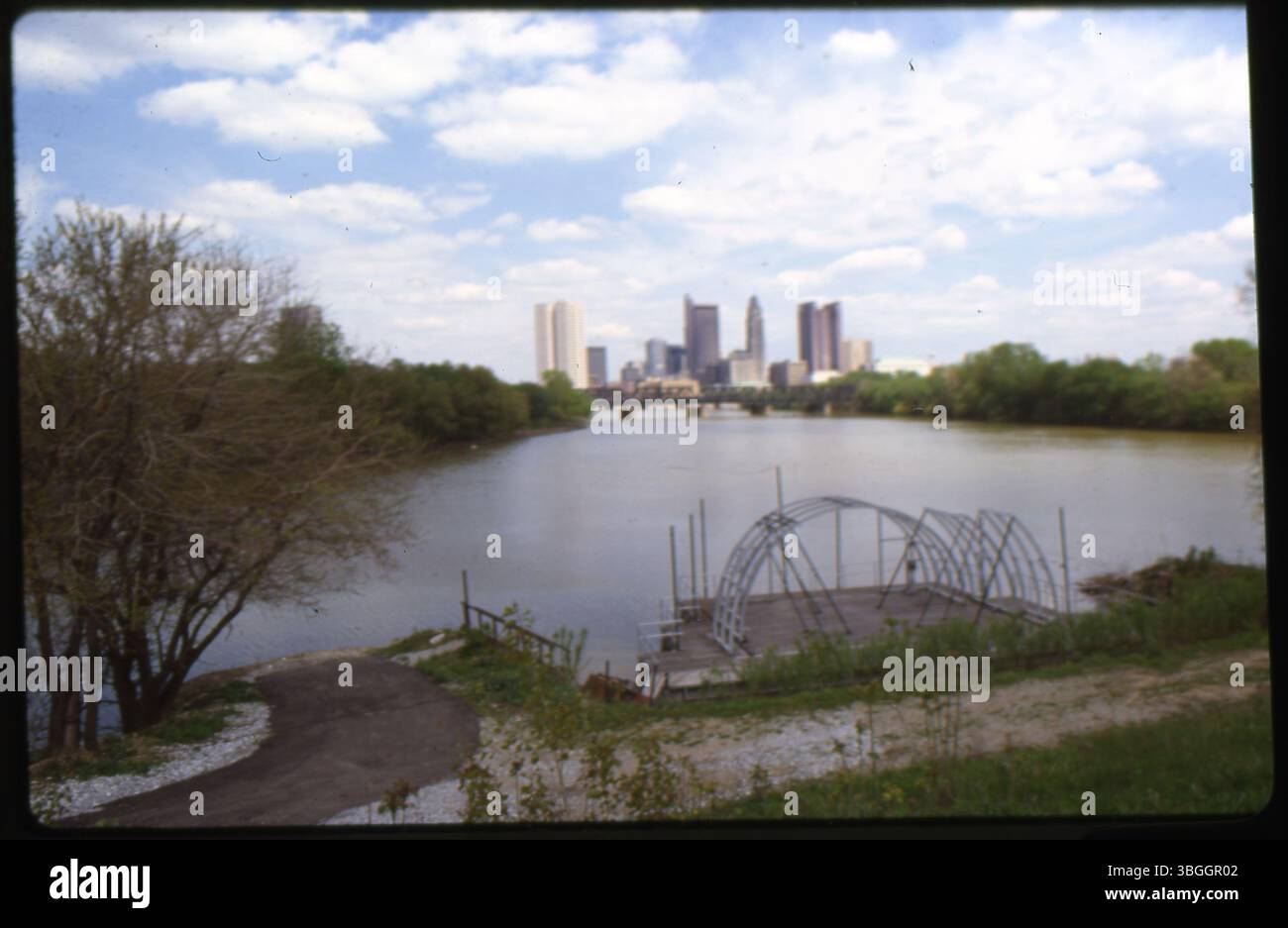 A 1984 view from Confluence Park shows the Downtown Columbus skyline in ...