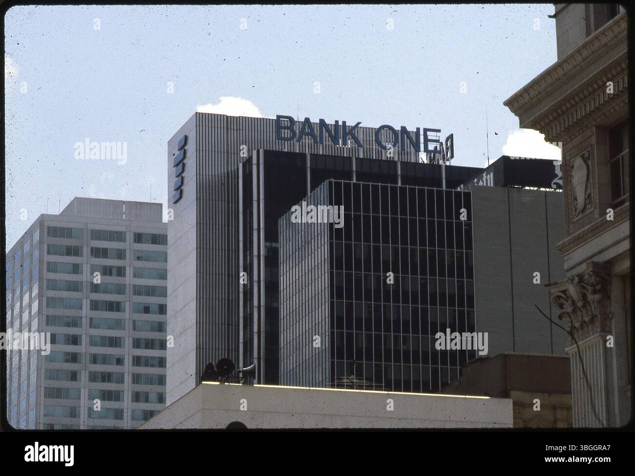 A 1982 view of the Bank One building (later known as Chase Tower ...