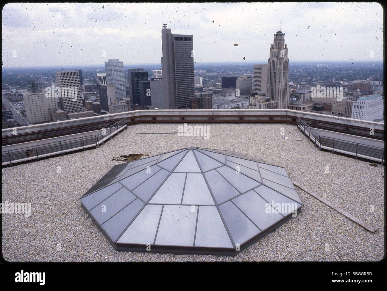 A 1983 aerial view of Downtown Columbus from the roof of the AEP ...