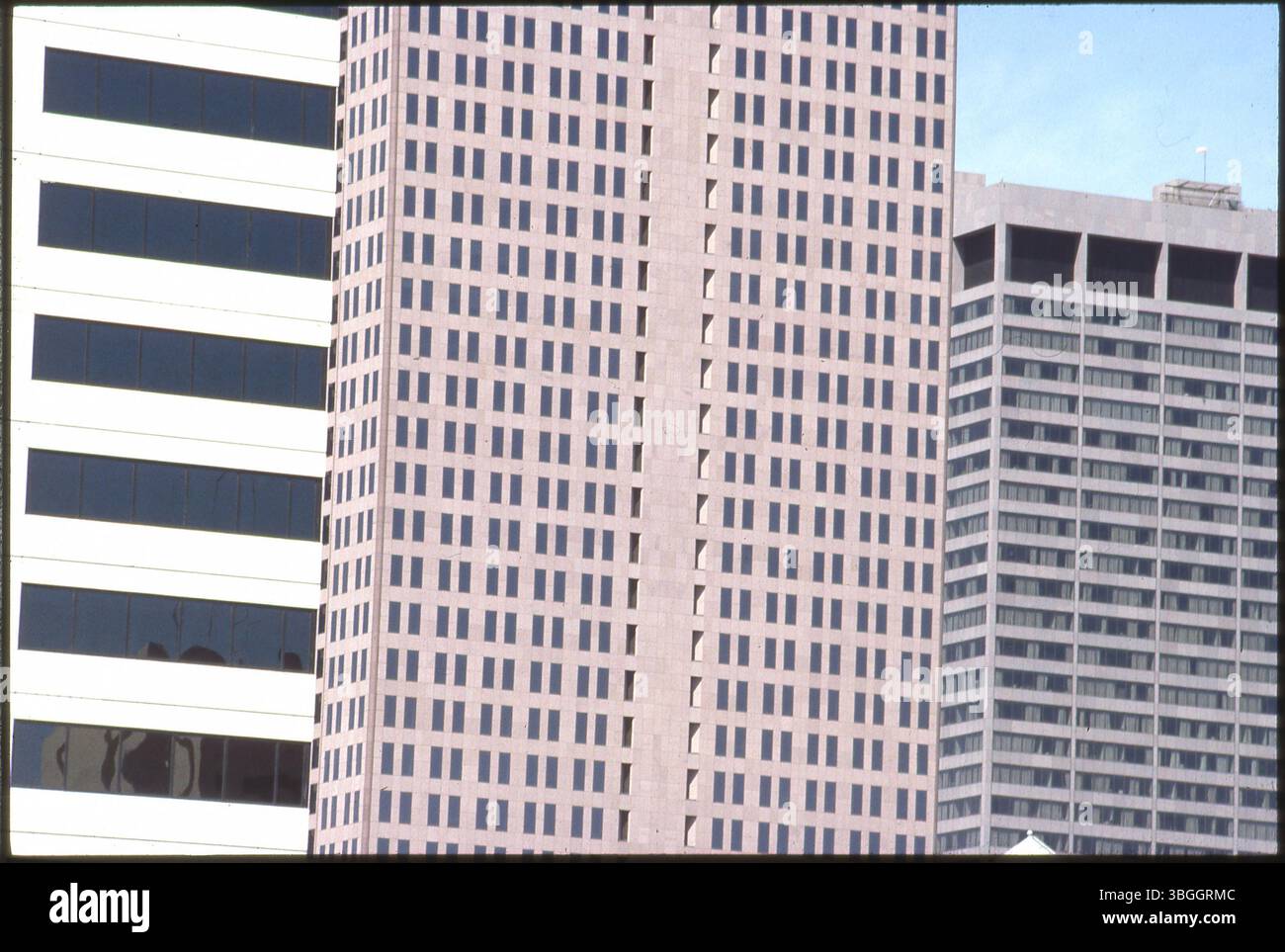 A close-up view of Downtown Columbus looking northeast, featuring ...
