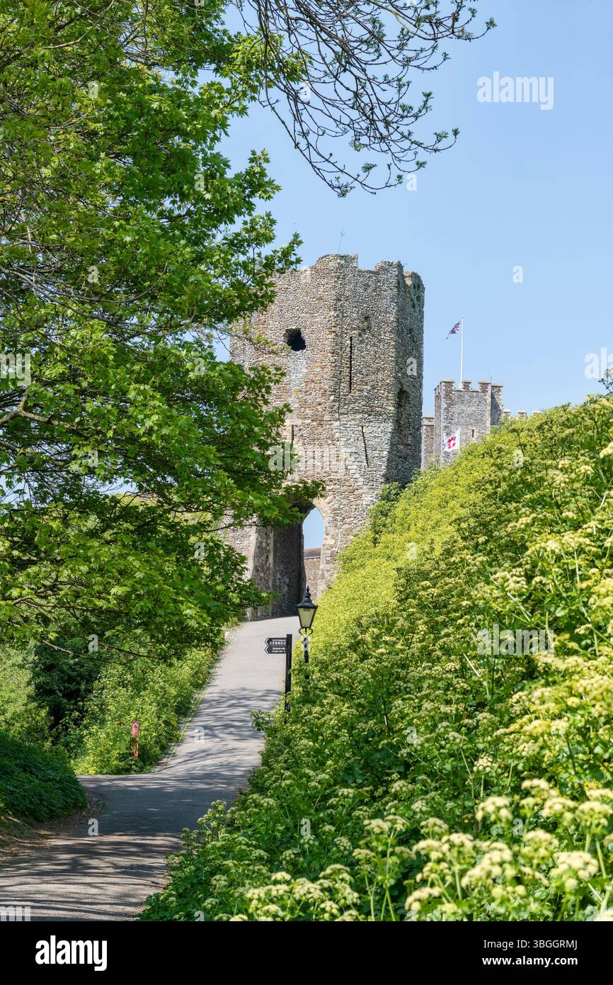 Pedestrian entryway into Dover Castle, medieval castle in Dover, Kent ...