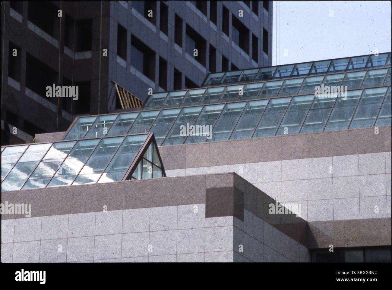 A view of the glass roof Atrium at Three Nationwide Plaza, connecting ...