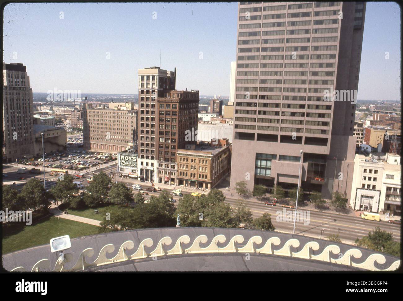 This circa 1980 aerial photograph from the Ohio Statehouse shows ...